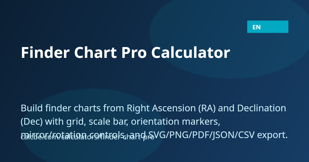 Finder Chart Pro Calculator | CalcBE